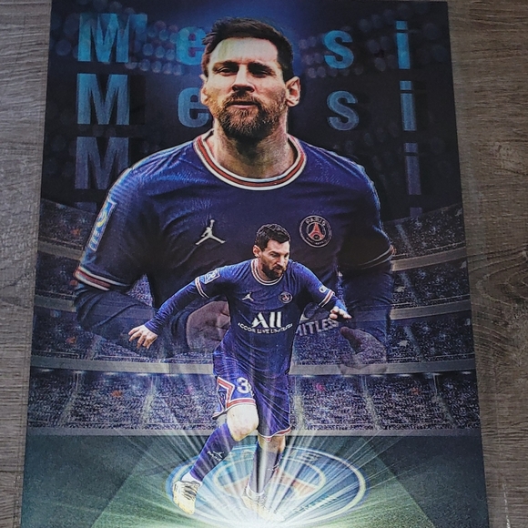 Art | Messi Image Changing 3d Holographic Lenticular Soccer Poster ...